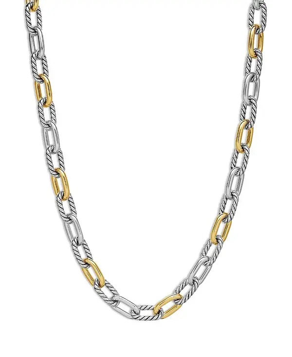 David Yurman Dy Madison Chain Necklace - Silver/Gold | Editorialist