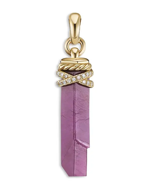 David Yurman Amulets Wrapped Ruby And Diamond Pendant - Ruby/gold