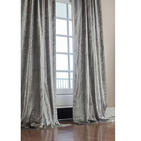 LILI ALESSANDRA Moderne 120 X 52 Drapery Panel, Pair - Silver/silver