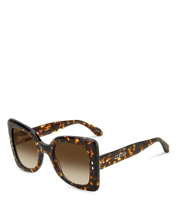 Isabel Marant 52mm Flared Square Sunglasses - Havana/brown Gradient