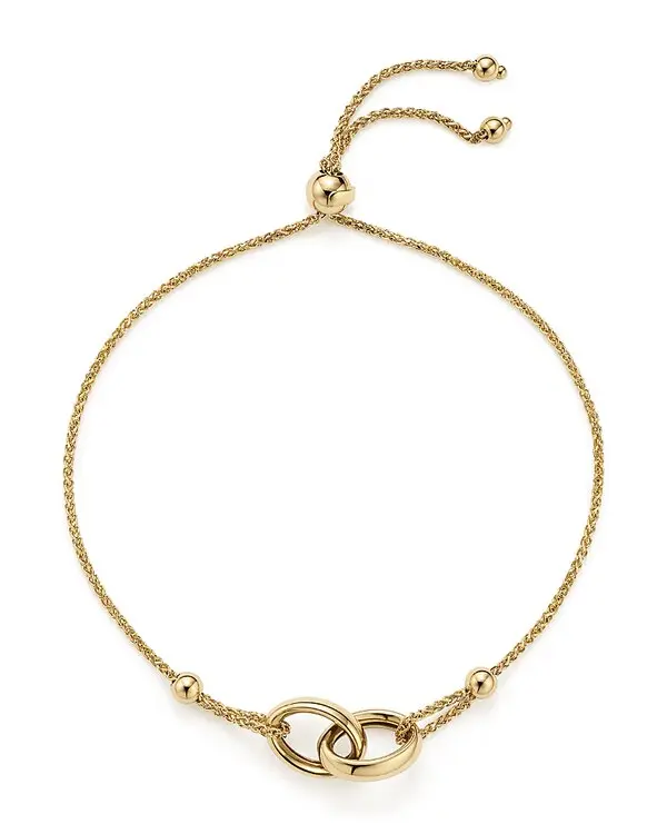 Bloomingdale'S 14k Yellow Double Oval Wheat Chain Bracelet