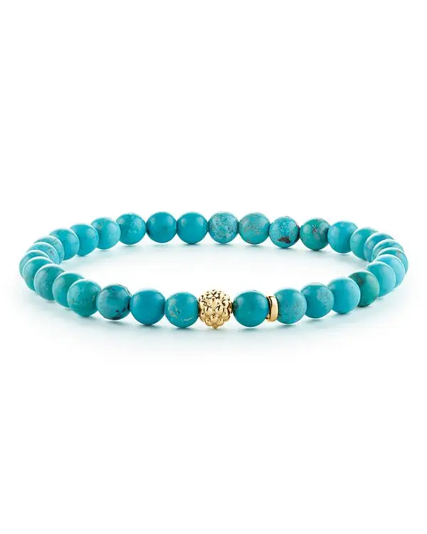 Lagos Caviar Icon Bracelet With Gold - Turquoise