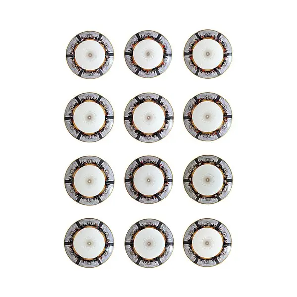 Bernardaud L'art De La Table Last Supper Megaplex Marco Brambilla Coupe Plates, Set Of 12