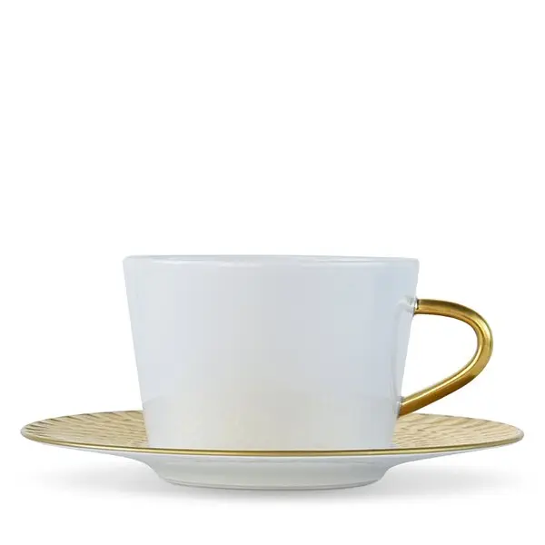 Bernardaud Twist Gold Tea Cup Exclusive - White/gold