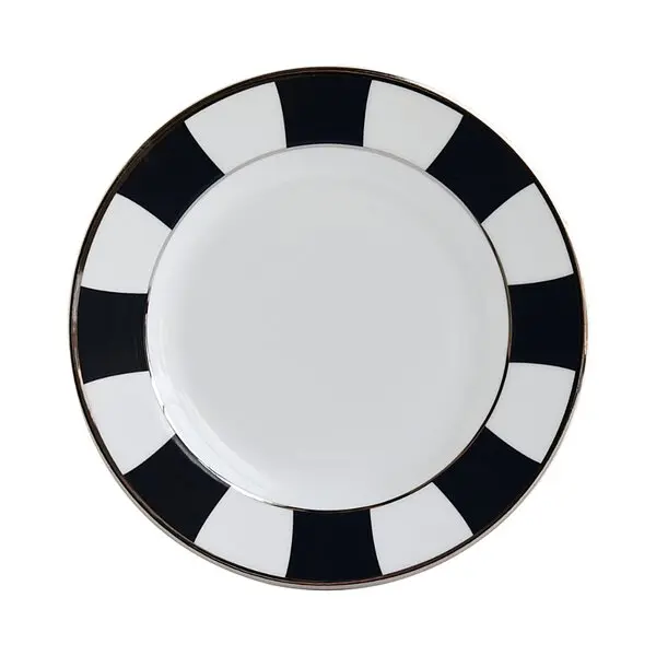 Bernardaud Galerie Royale Bleu Nuit Bread & Butter Plate - White/blue