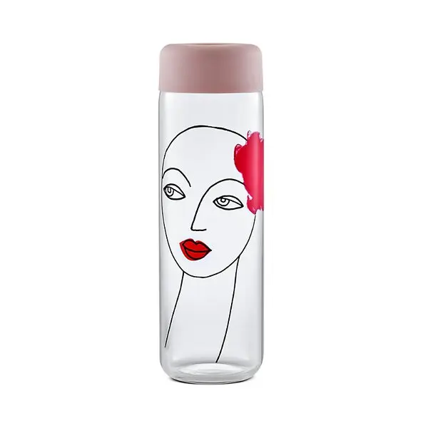 NUDE GLASS Rock & Pop Finesse Jug With Lid - Clear/pink