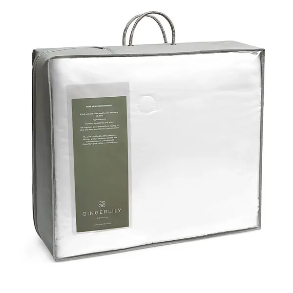 Gingerlily Silk Filled All Seasons Weight Comforter, Queen