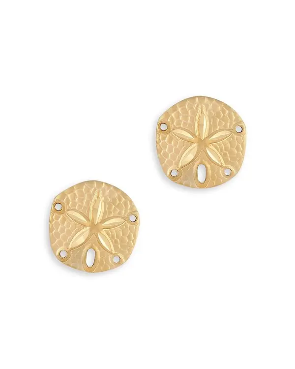 Bloomingdale'S 14k Yellow Sand Dollar Stud Earrings
