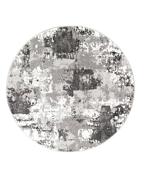 LIVABLISS Venice Vne-2306 Round Area Rug, 5'3 X 5'3 - Charcoal