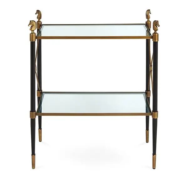 Jonathan Adler Jonathan Rider Two Tier Brass Side Table