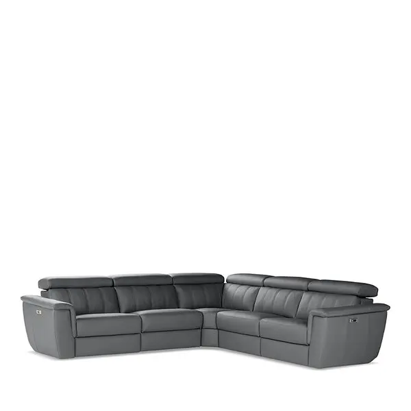 GIUSEPPE NICOLETTI Giuseppi Nicoletti Trevi 5 Piece Power Reclining Leather Sectional