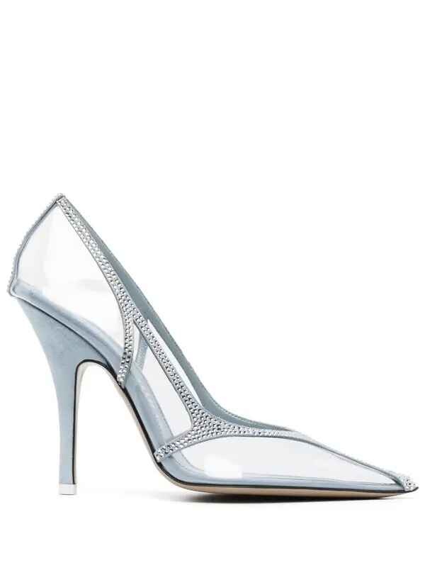Attico Venus 105mm Crystal Pumps - Neutrals