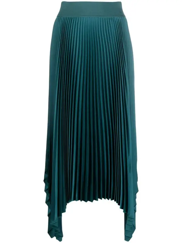 JOSEPH Ade Pleated Midi Skirt - Green