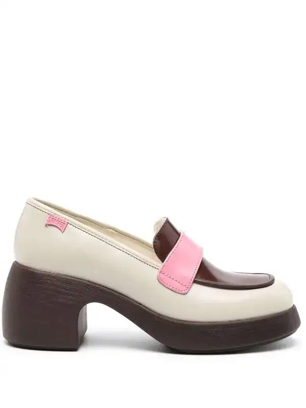 Camper Thelma 65mm Heeled Loafers In White 30% Off Editorialist