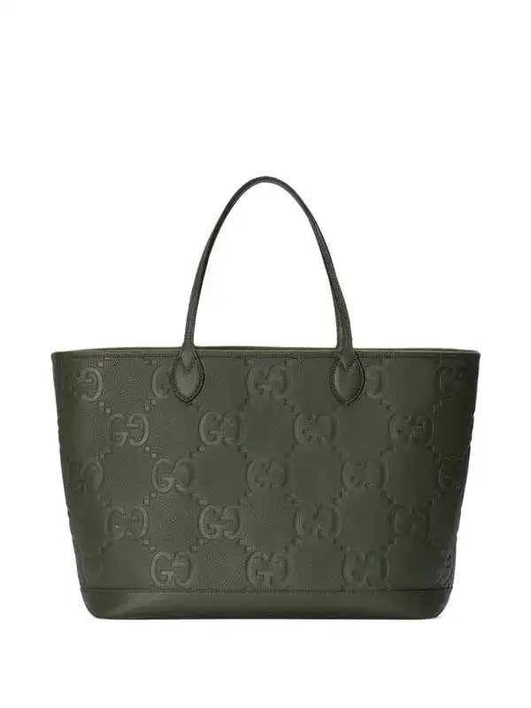 Gucci Large Jumbo Gg Tote Bag - Green | Editorialist