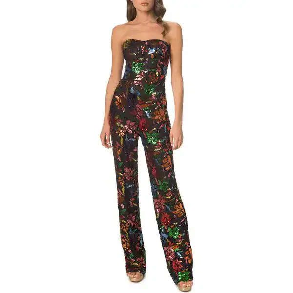 strapless open back dress Tiffany Jumpsuit – Dress the Population main image 1