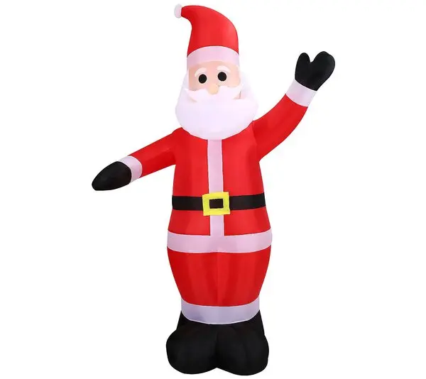 CHRISTMAS TIME 10-ft. Pre-lit Santa Claus Infla Table