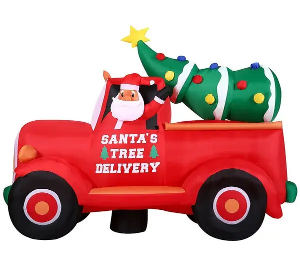 CHRISTMAS TIME 6-ft. Pre-lit Christmas Tree Tru Ck Inflatable
