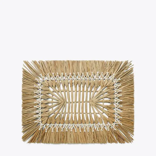Tory Burch Rectangle Raffia Placemat, Set Of 4