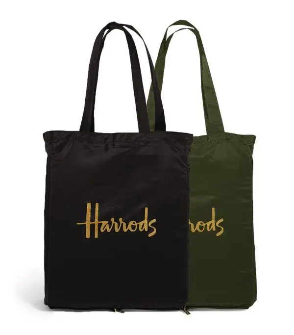 Harrods Recycled Classic Logo Pocket Shopper Bag - Multi | Editorialist