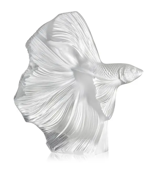 Lalique Large Fighting Fish Sculpture