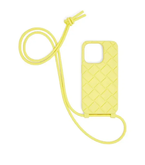 Bottega Veneta Iphone 14 Pro Max Case With Strap - Yellow