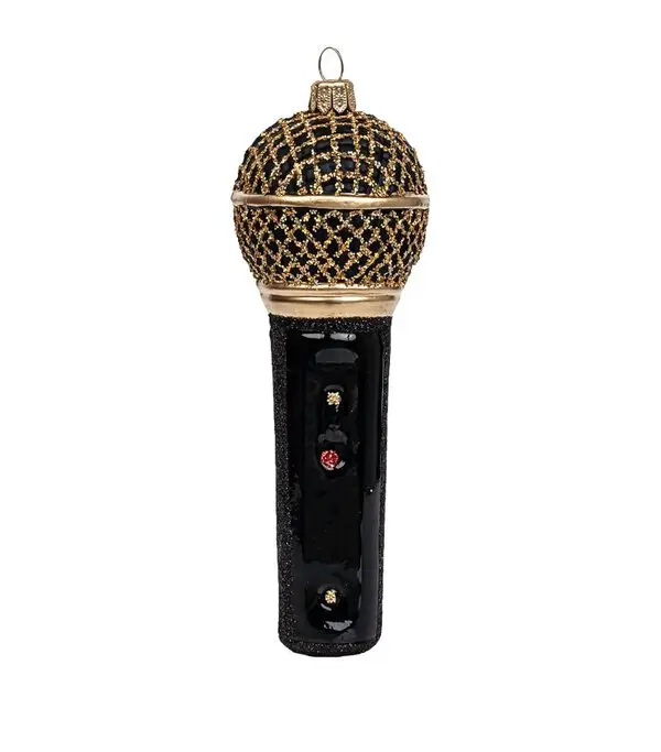 Harrods Glass Microphone Tree Decoration - Multi | Editorialist