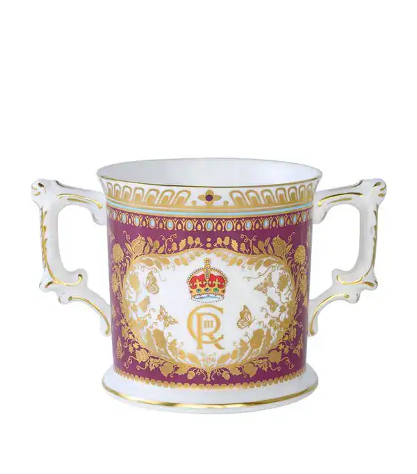 ROYAL CROWN DERBY King Charles Iii Coronation Loving Cup - Purple ...