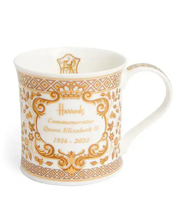 Harrods Queen Elizabeth Ii Commemorative Roundel Coffee Mug - Multi ...