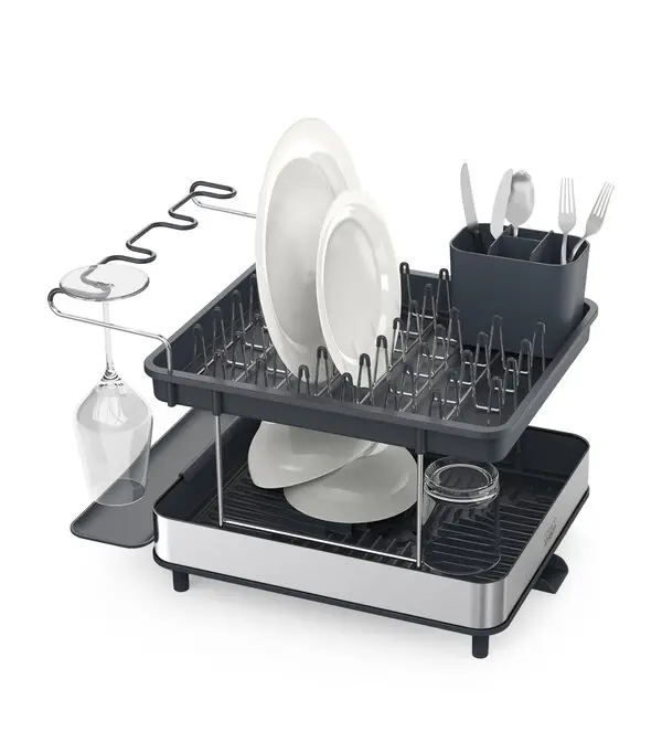 JOSEPH JOSEPH Excel 2-tier Dish Rack - Grey | Editorialist