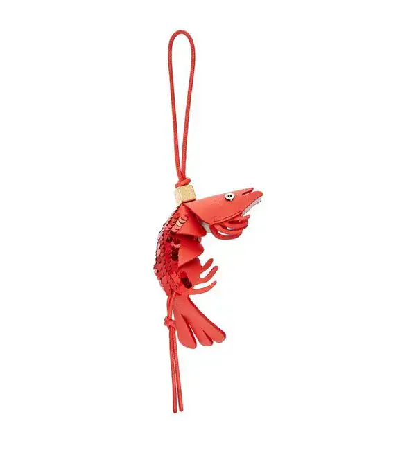Loewe X Paula'S Ibiza Leather Shrimp Charm - Multi | Editorialist