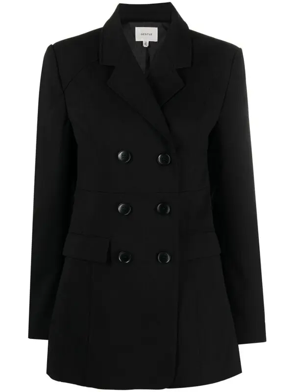 GESTUZ Caisagz Double-breasted Blazer - Black