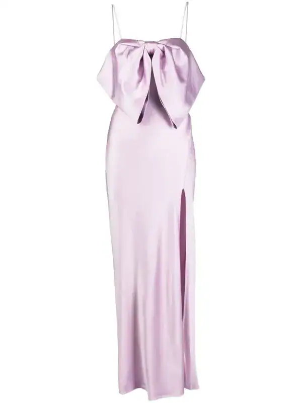 knee length dresses for ladies Lilac Mermaid Off Shoulder Prom Dresses With Slit, MP900 main image 1