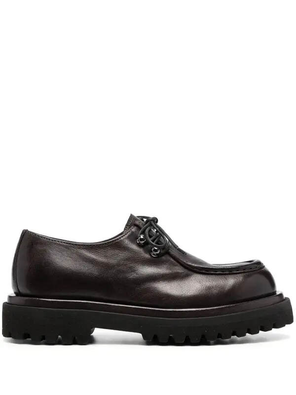 Officine Creative Ridged-Sole Leather Oxfords In Brown - 30  display picture 3