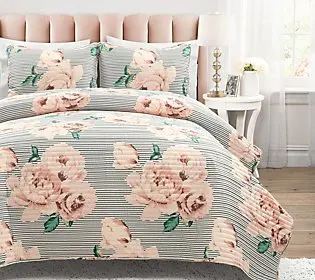 LUSH DECOR Mira Vintage Quilt 3pc Set Full/quee N