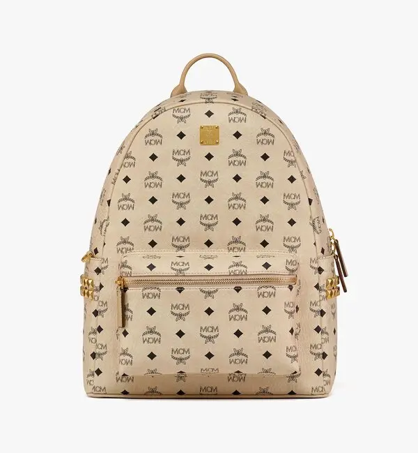 Mcm Stark Side Studs Backpack In Visetos