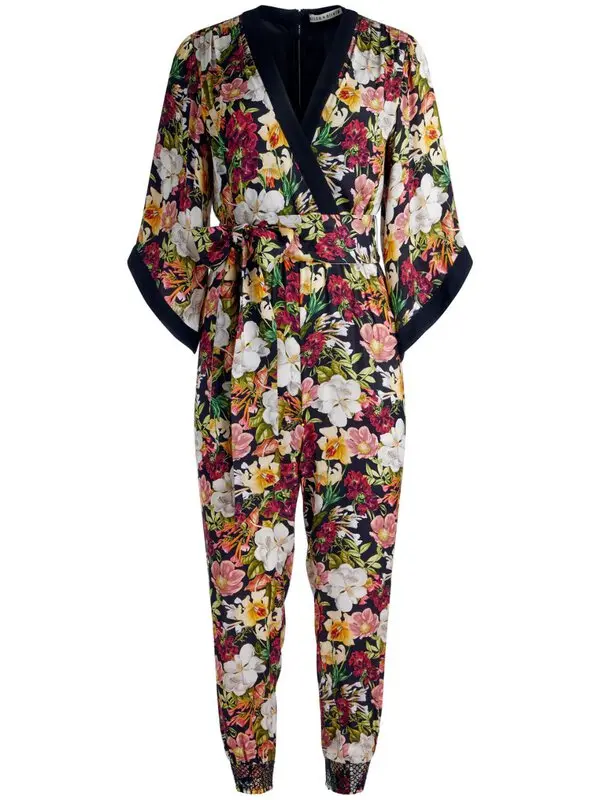Alice + Olivia Walda Flowy-sleeve Wrap Jumpsuit