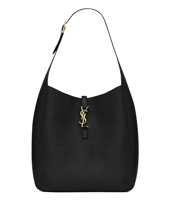 Saint Laurent Le 5 A 7 Shoulder Bag - Black/gold Smooth Leather