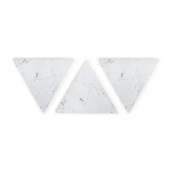 FS OBJECTS Triangle Marble Trivet - White