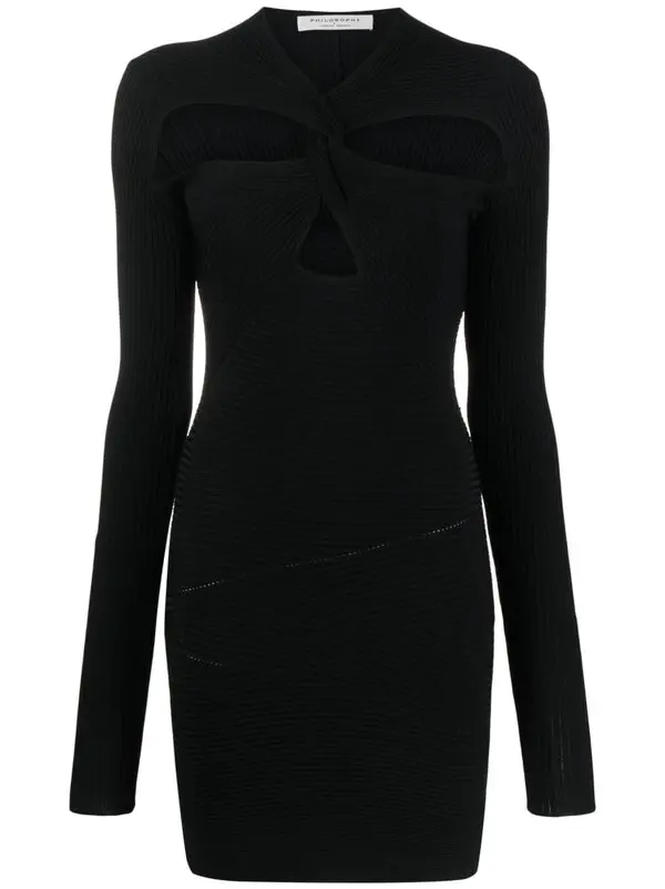 Philosophy Di Lorenzo Serafini Cut-out Mini Dress - Black