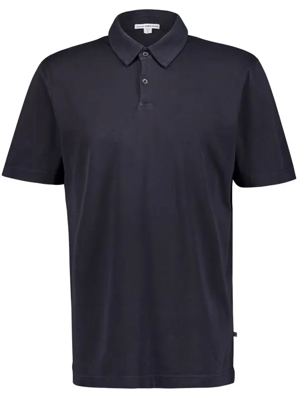 JAMES PERSE Brushed-effect Cotton Polo Shirt - Grey