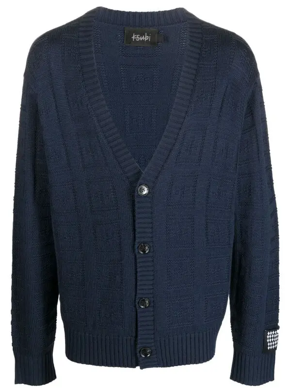 Ksubi Logo-intarsia Wool-blend Cardigan