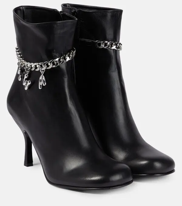 JW Anderson Embellished Leather Ankle Boots