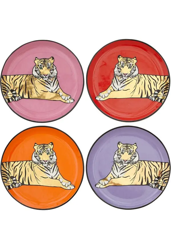 Jonathan Adler Set Of 4 Safari Coasters Multicolor Editorialist