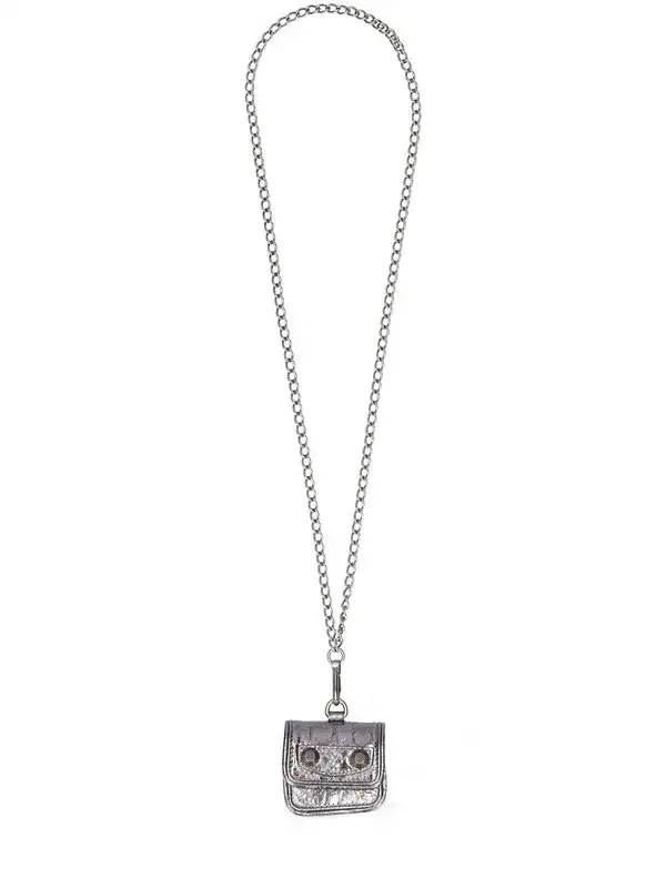 Balenciaga Airpods Case With Chain - Silver | Editorialist