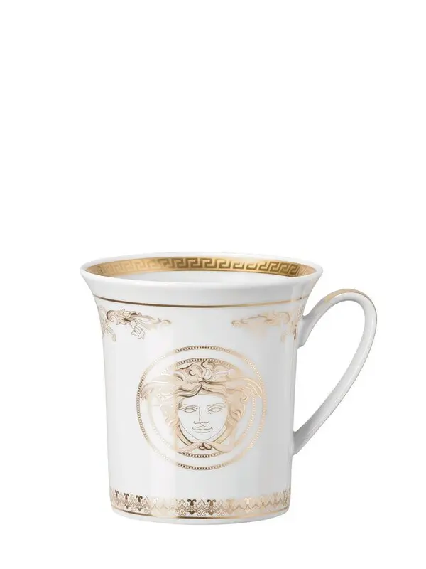 Versace Medusa Gala Gold Mug - White,gold | Editorialist