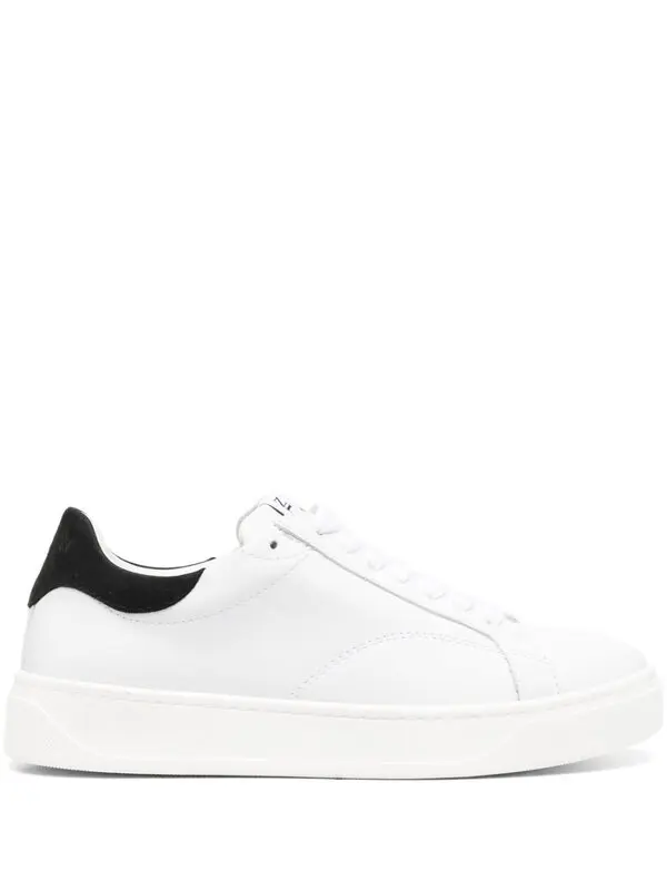 LANVIN Logo-patch Lace-up Sneakers - White