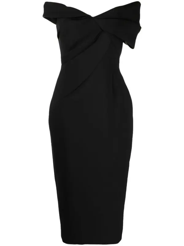 Rachel Gilbert Matteo Drape-detail Dress - Black