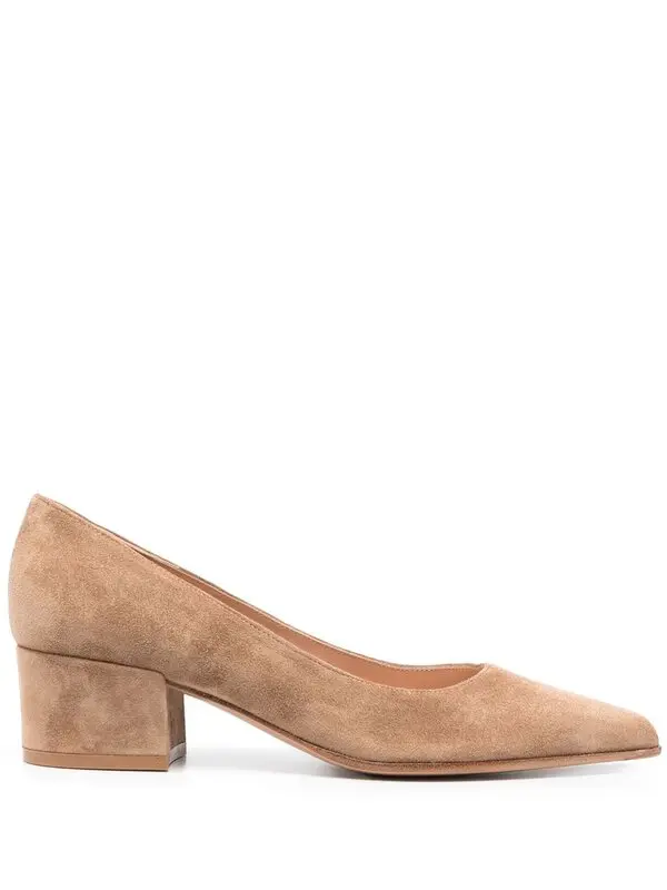 GIANVITO ROSSI Piper 45mm Suede Pumps - Neutrals