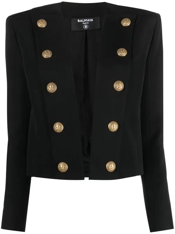 Balmain Fitted Wool Jacket